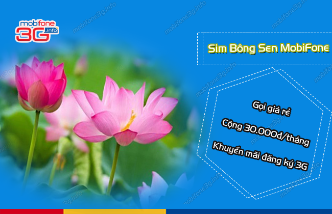 Hoà mạng Sim Bông Sen MobiFone cước gọi cực rẻ chỉ 90đ/phút