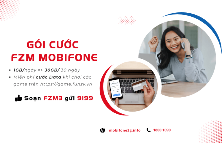Đăng ký gói FZM MobiFone - Nhận 30GB, chơi game không giới hạn